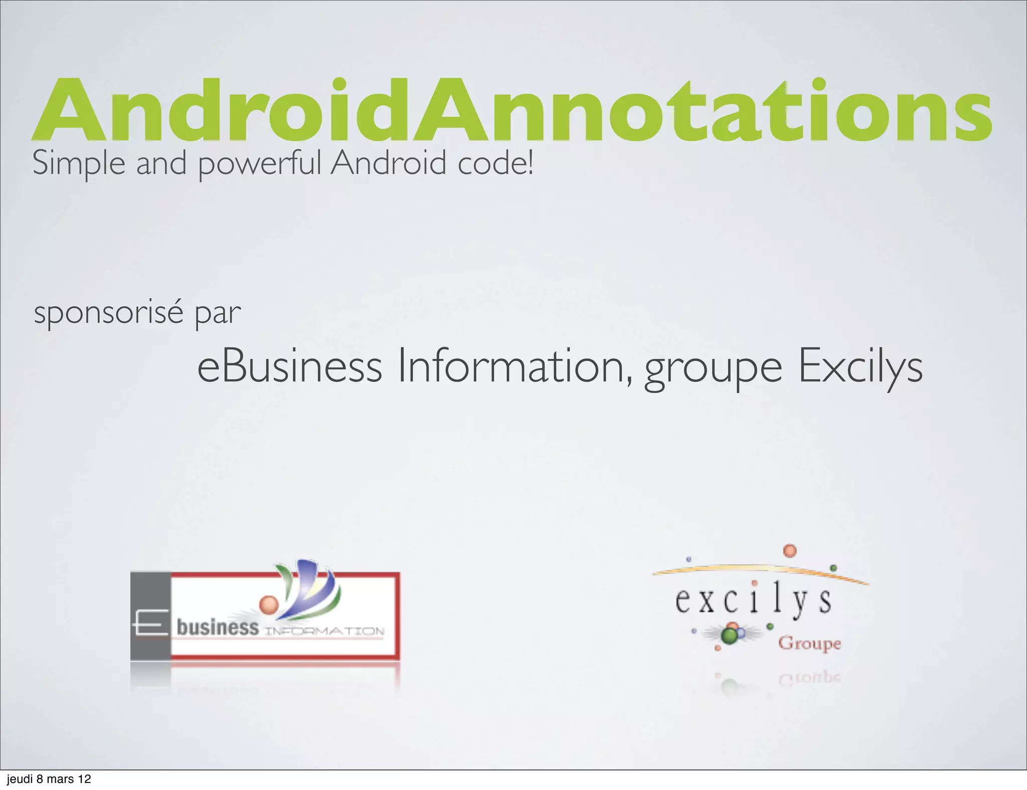 Prez android annotations | PPT