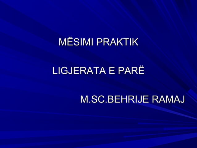 Prezantim 1 MSc Behrije Ramaj | PPT