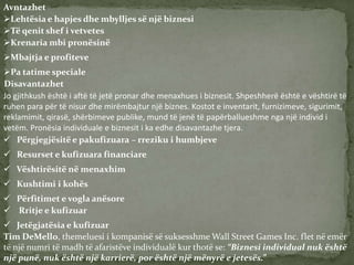 Prezantimi bazat e biznesit | PPTX
