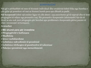 Prezantimi bazat e biznesit | PPTX