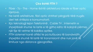 IPTV over FTTH - Albanian | PPT