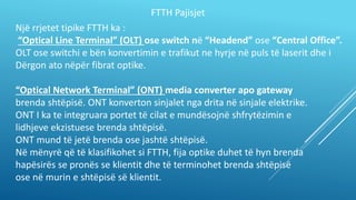 IPTV over FTTH - Albanian | PPT