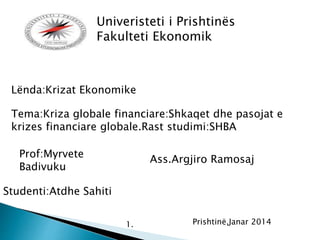 Prezantimi në "Kriza ekonomike" | PPT