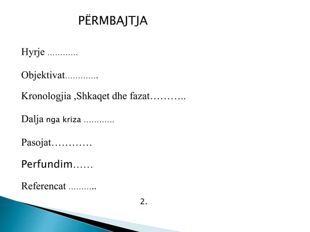 Prezantimi në "Kriza ekonomike" | PPT