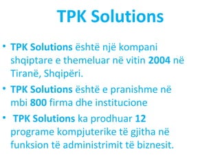 Prezantimi Programit Bilanc | PPT