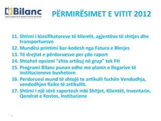 Prezantimi Programit Bilanc | PPT