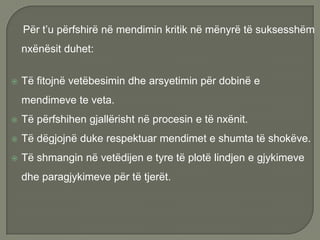 Prezantim mendimi kritik | PPT