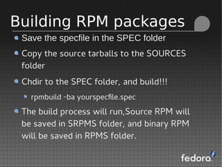 RPM packaging @OSCAL2014 | PDF