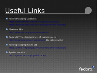 RPM packaging @OSCAL2014 | PDF