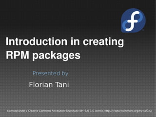 RPM packaging @OSCAL2014 | PDF