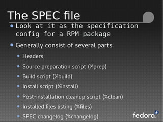 RPM packaging @OSCAL2014 | PDF