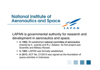 Introducing LAPAN | PDF | Space and Astronomy | Science