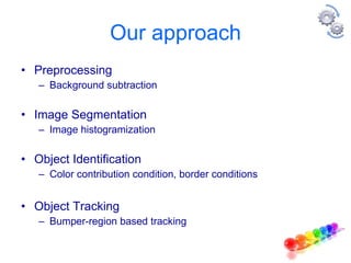 Tracking of objects with known color signature - ELITECH 20 | PPT