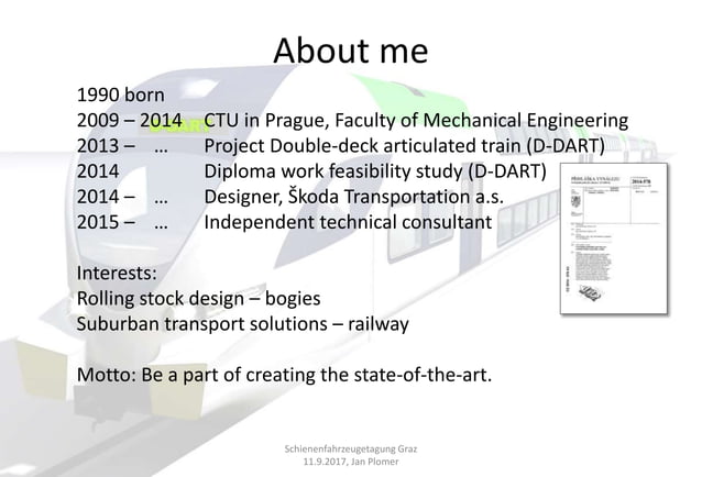 Double-deck EMU with a specific bogie arrangement | PPTX