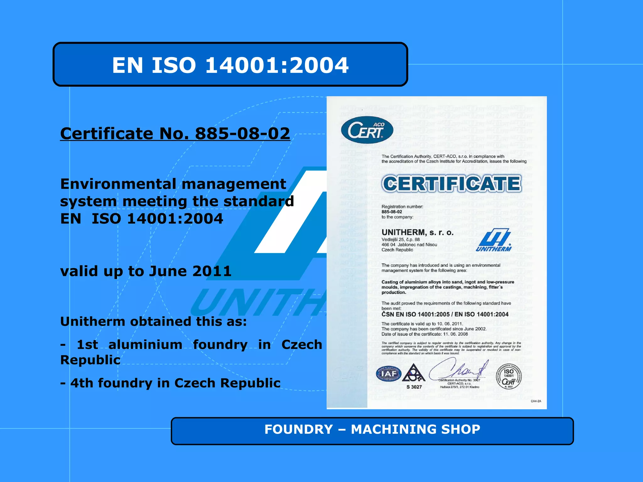 UNITHERM (foundry) | PPT | Business | Business and Finance