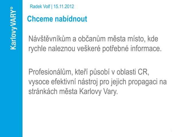 Prezentace Karlovy Vary na internetu | PPT