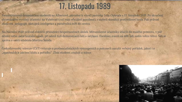 Sametová revoluce | PPTX