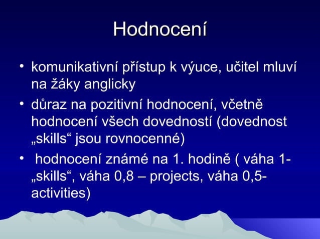 Prezentace english 2013 | PPT