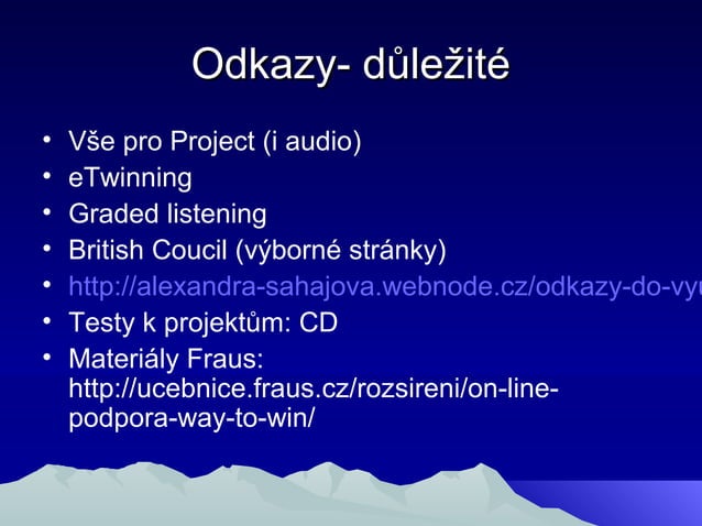 Prezentace english 2013 | PPT