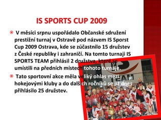 Prezentace IS Sports Teamu | PPT