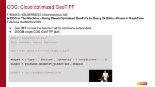 COG (Cloud optimized GeoTIFF) naozaj funguje | PPT