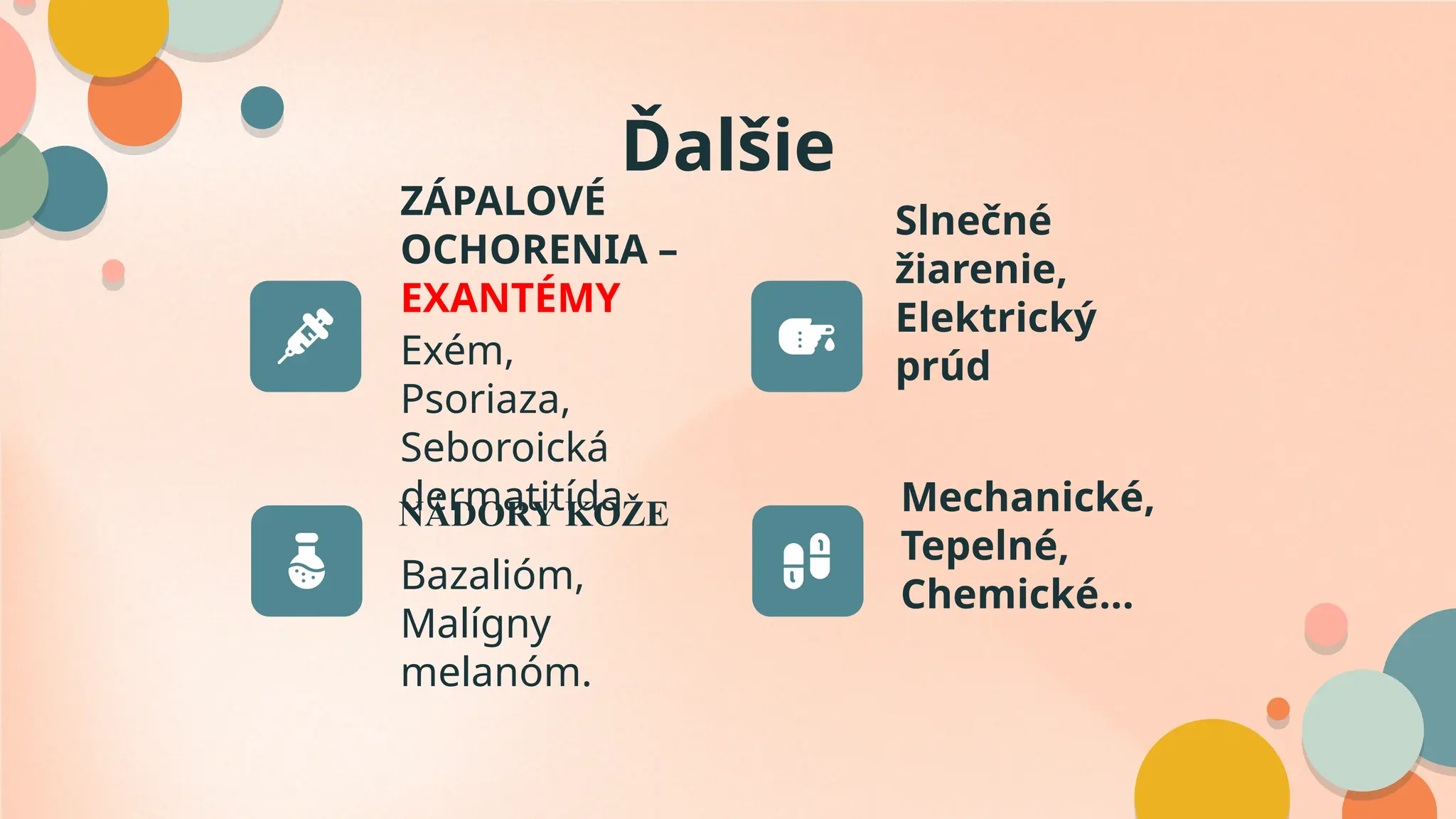 Presentation in Slovak about a skin disease | PPTX
