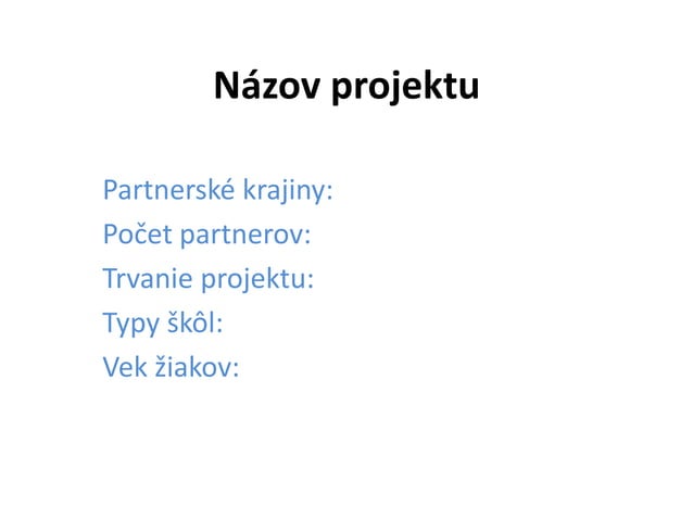 Prezentacia projektu | PPT