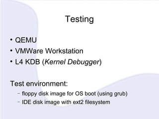 Microkernel-based operating system development | PPT