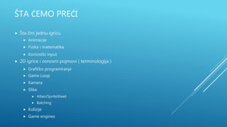 Intro to 2D Game Development | PPTX