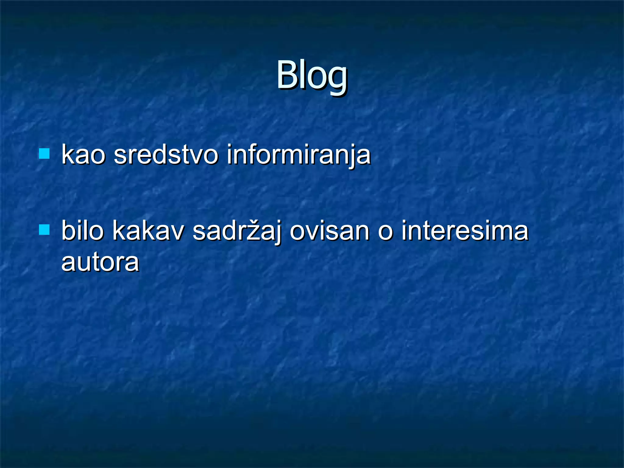 Prezentacija Blog | PPT