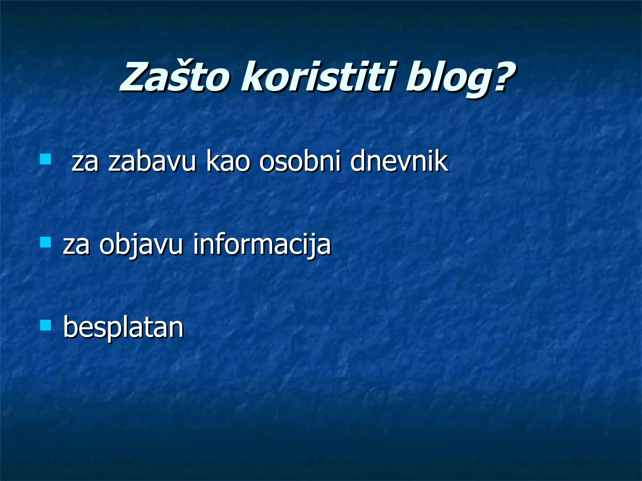 Prezentacija Blog | PPT