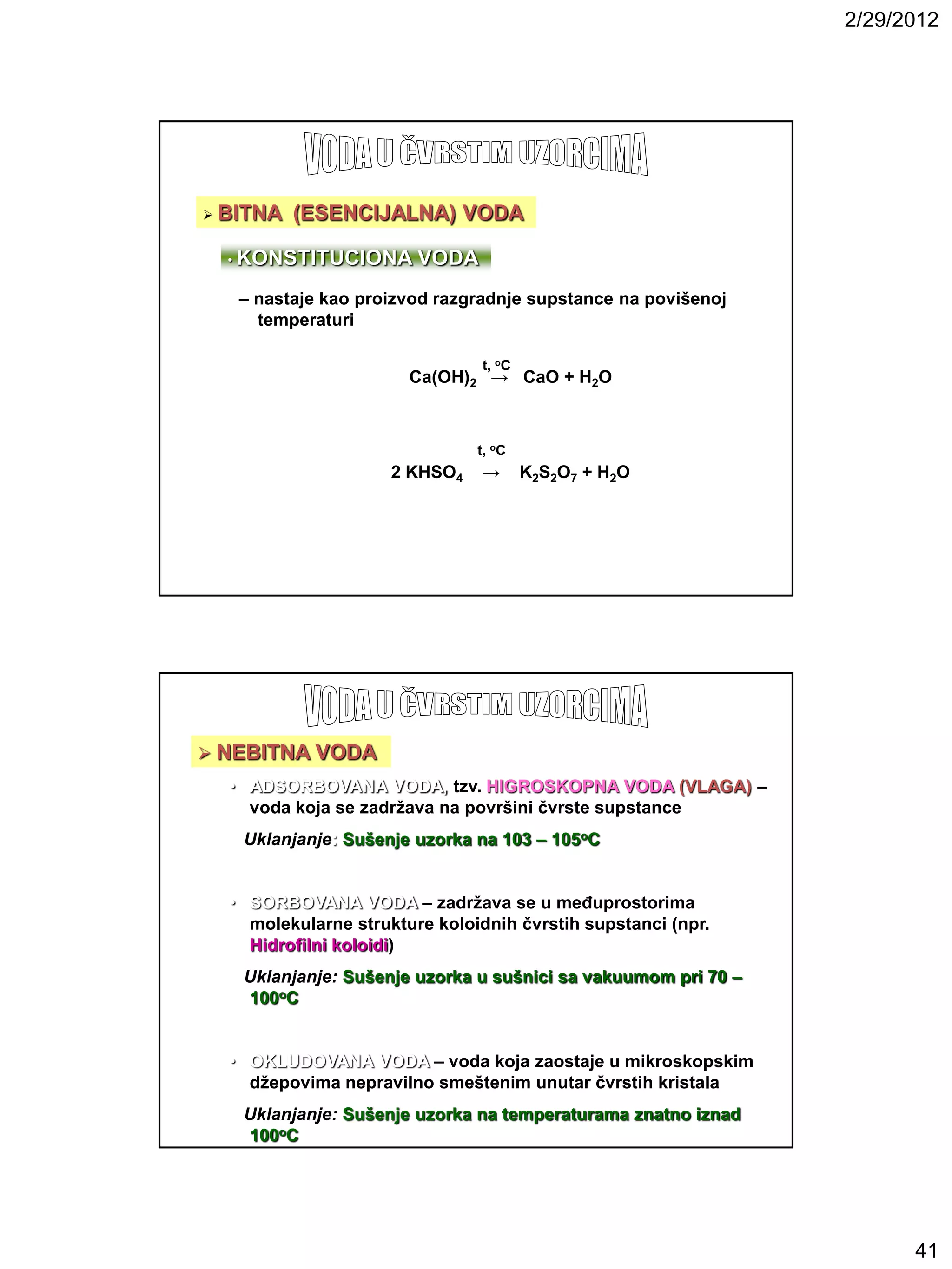 Prezentacija iz analiticka hemija - E.Lončar, Lj. Kolarov, R.Malbaša | PDF
