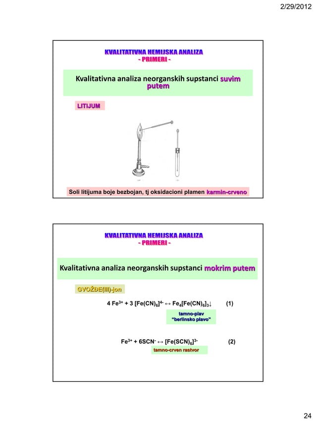 Prezentacija iz analiticka hemija - E.Lončar, Lj. Kolarov, R.Malbaša | PDF