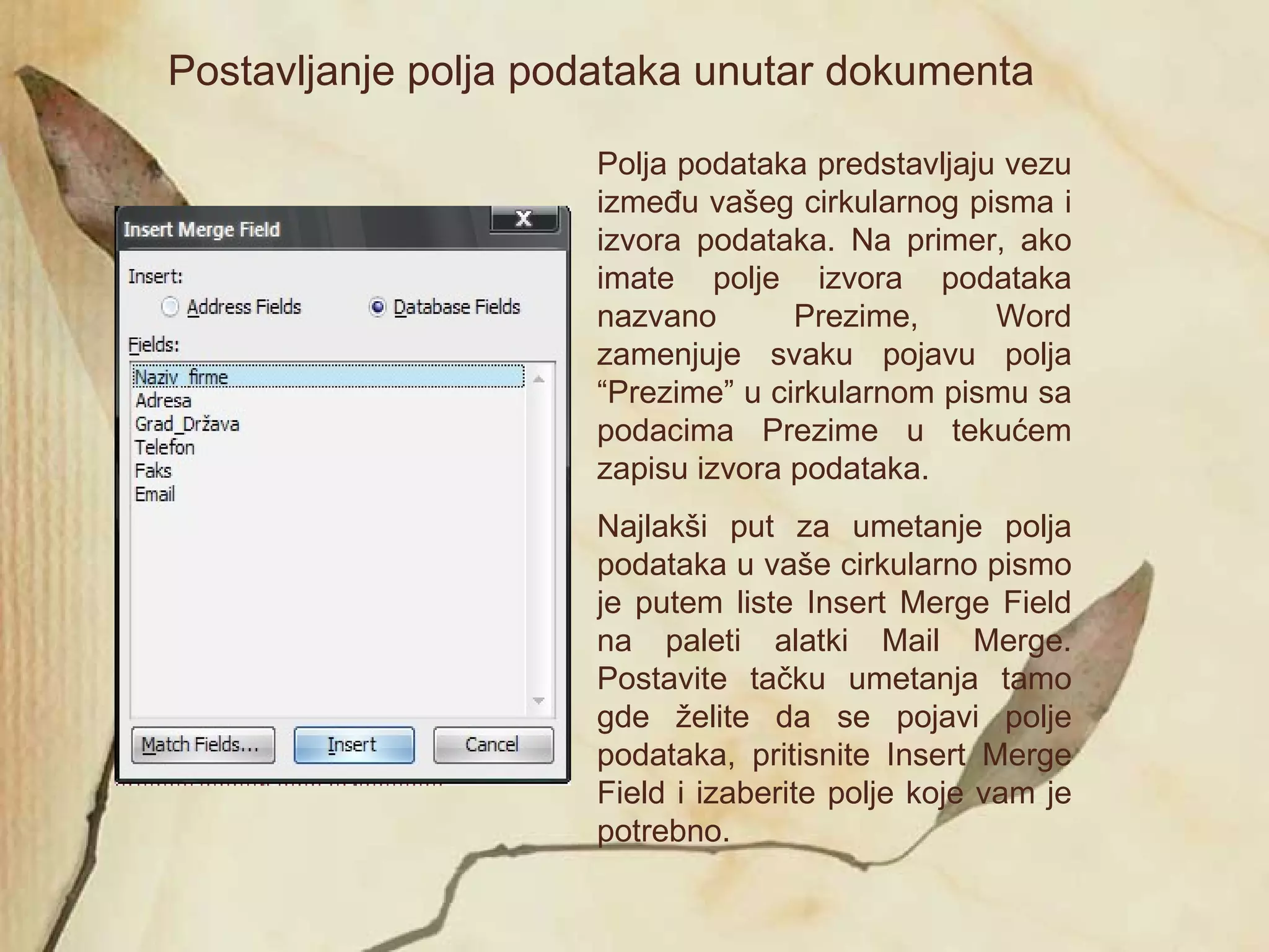 Cirkularna pisma u Word-u | PPT