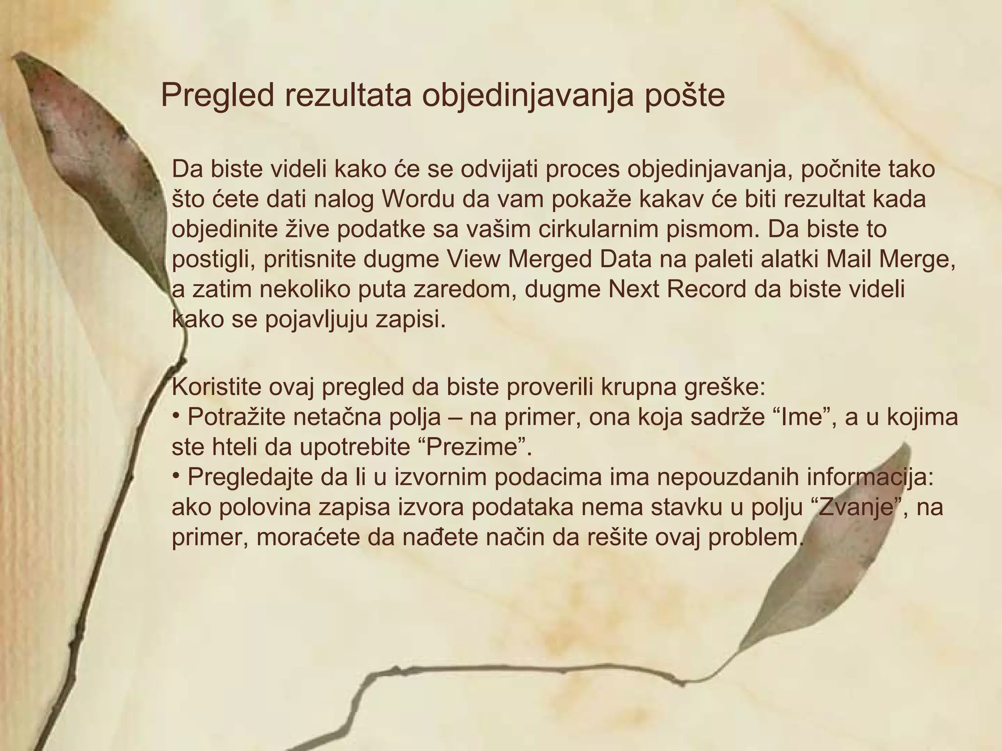 Cirkularna pisma u Word-u | PPT