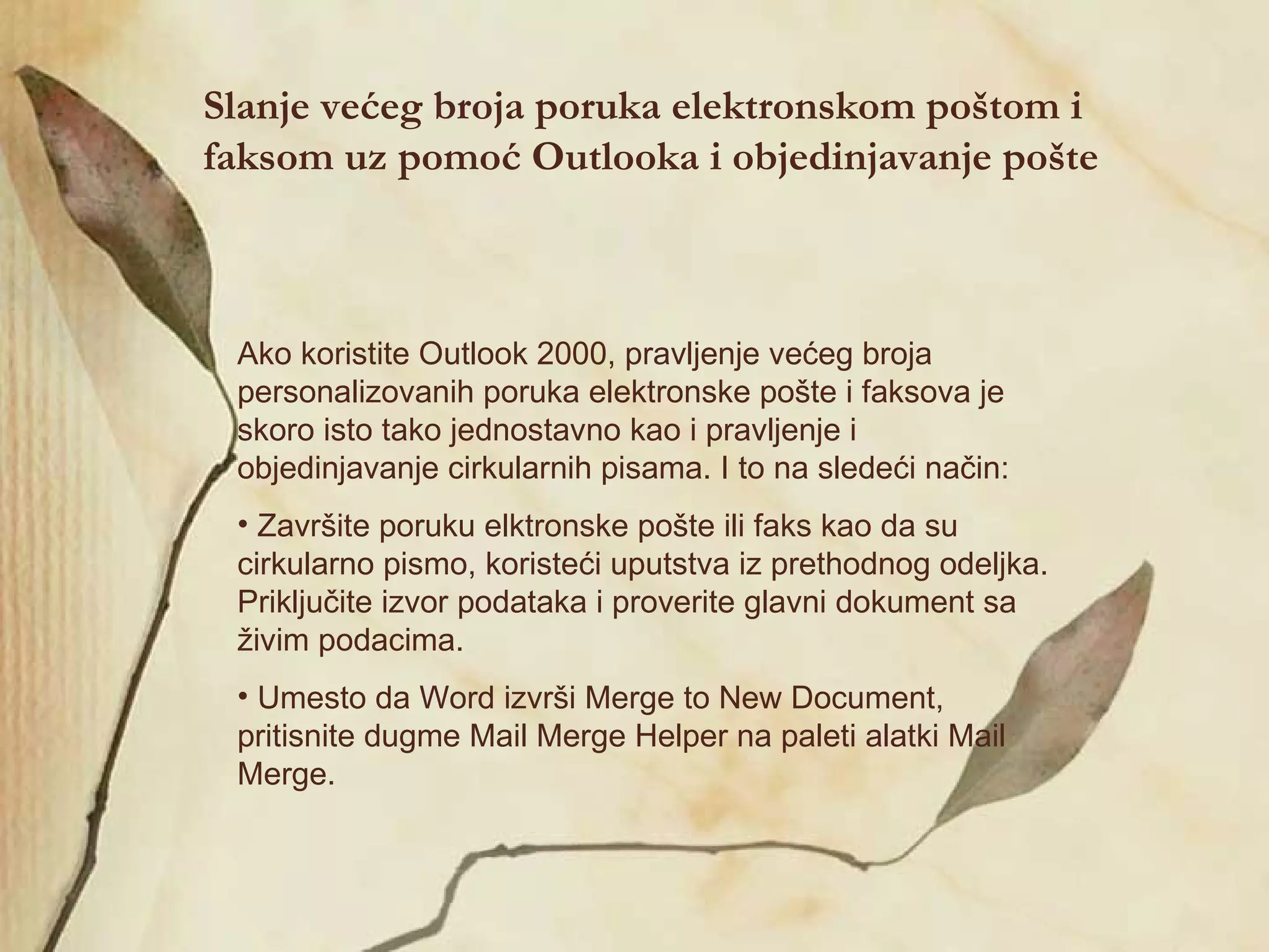 Cirkularna pisma u Word-u | PPT
