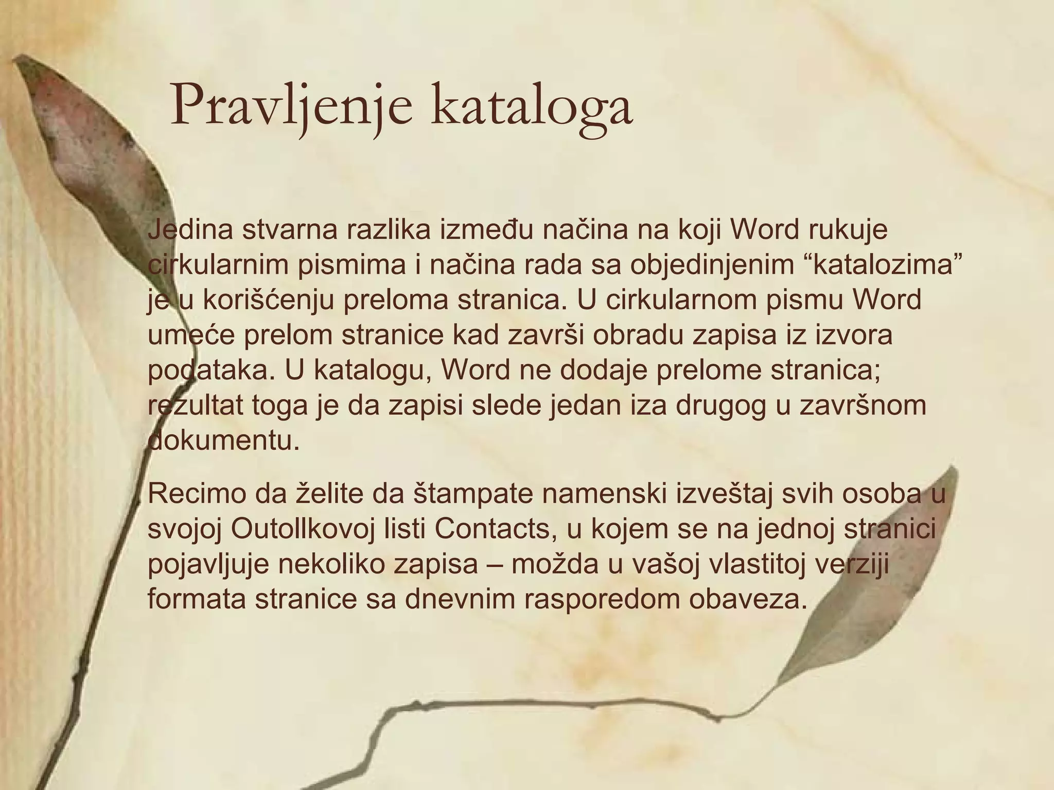 Cirkularna pisma u Word-u | PPT