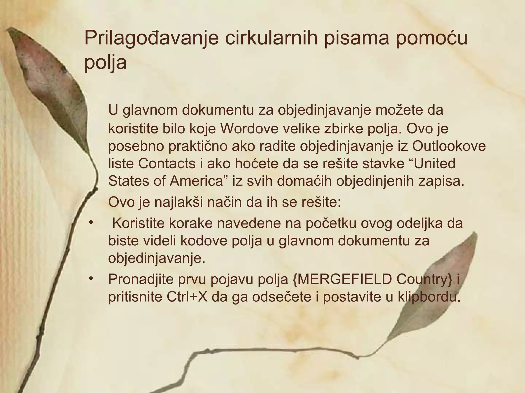 Cirkularna pisma u Word-u | PPT