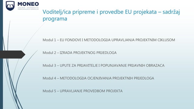 MONEO Učilište | Dan otvorenih vrata | PPT