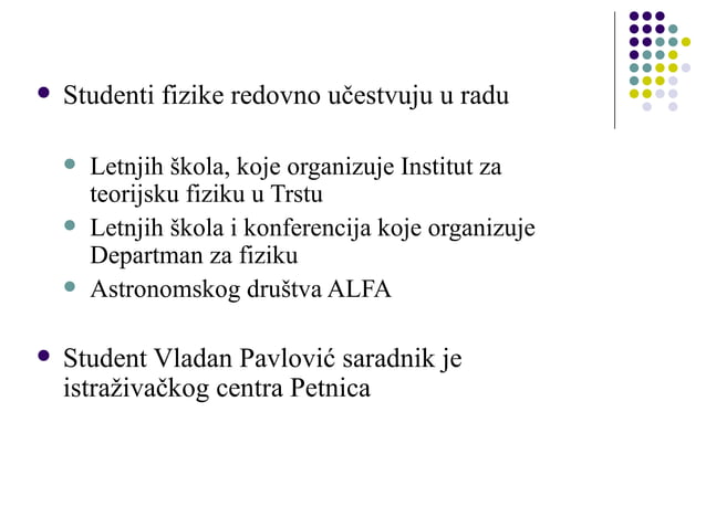 Departman za fiziku, PMF, Niš | PPT