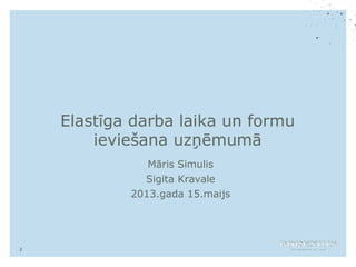 Elastīga darba laika un formu ieviešana uzņēmumā | PDF