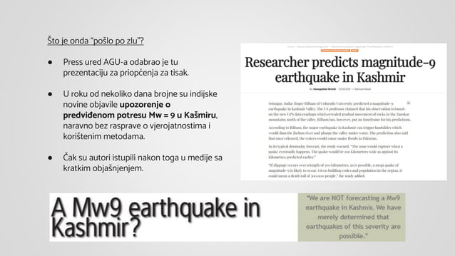 Etika maksimalne magnitude potresa | PPT