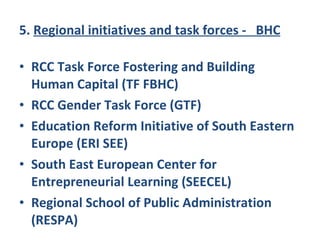 Regional Cooperation Council-overview | PPT