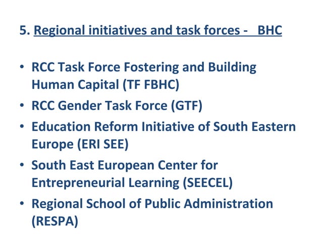 Regional Cooperation Council-overview | PPT Regional Cooperation Council-overview | PPT