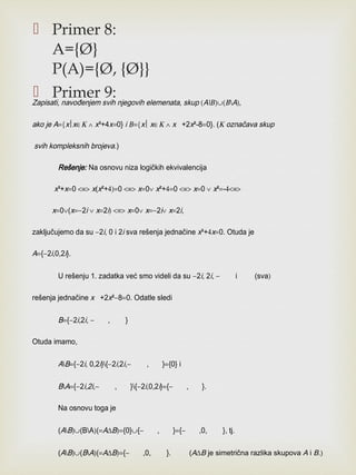 Skupovi. Skupovi brojeva | PPT