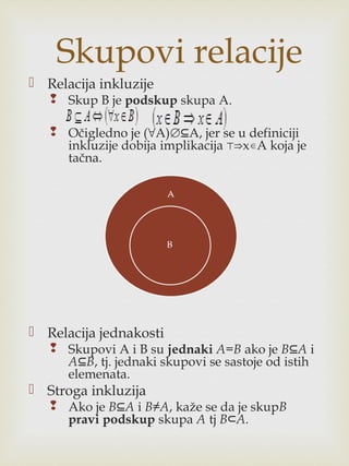 Skupovi. Skupovi brojeva | PPT