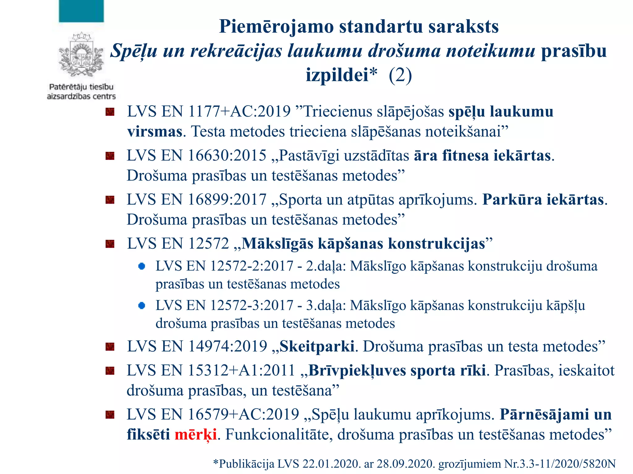 Spēļu un rekreācijas laukumu drošuma noteikumi | PDF