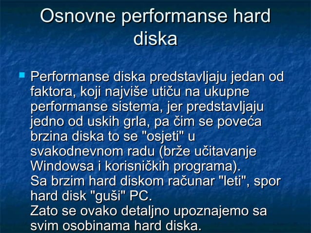 Prezentacija o hard disku | PPT