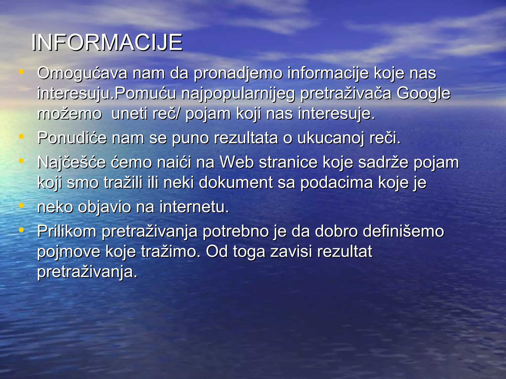 Prezentacija o internetu | PPT