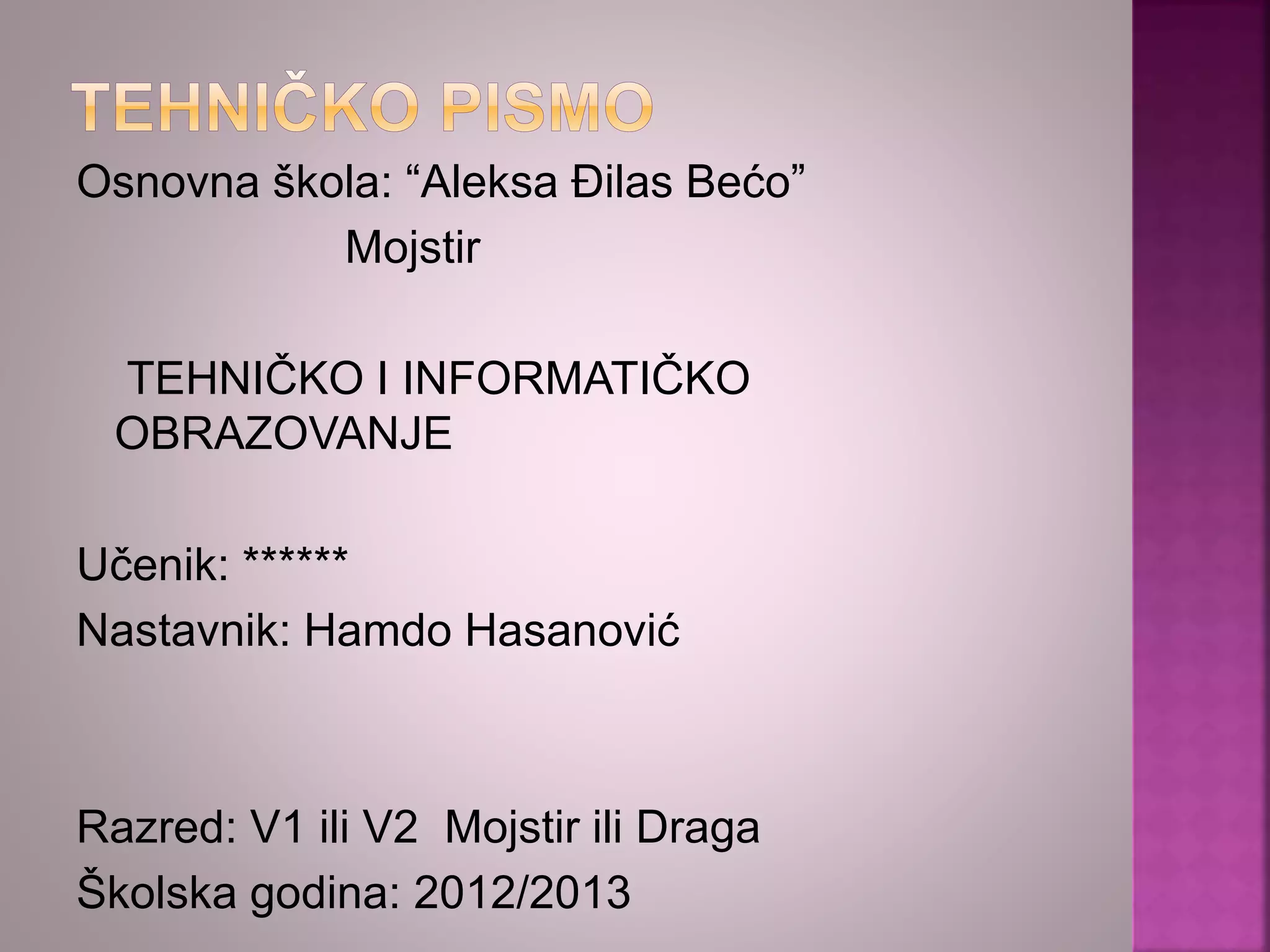 Prezentacija za v razred | PPTX